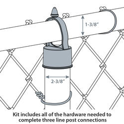 1-5/8" Black Chain-Link Fence Line Post Kit at Menards®