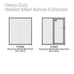 Master Paws 6' H x 5' W Commercial Grade Welded Wire Kennel Panel at ...