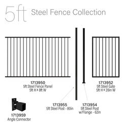 4-10 x 7-9 Black Steel Fence Panel at Menards®