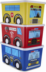 Goodyear® 12-1/2"W x 10-1/4"H x 18"D Police Car Rolling Storage Bin at ...