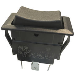 Gardner Bender® 6 Amp 2 Pole DPDT Black Rocker Electrical Switch at ...