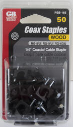 Gardner Bender® 1/4" Black Coaxial Cable Wire Staples - 50 Pack at Menards®