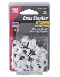 Gardner Bender® 1/4" White Coaxial Cable Wire Staples - 25 Pack at Menards®