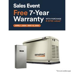 Generac® 10,000-Watt (LP) 9,000-Watt (NG) Home Standby Generator with ...