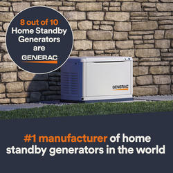 Generac® 24,000-Watt (LP) 21,000-Watt (NG) Home Standby Generator with ...