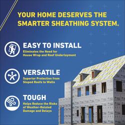 ForceField® Weather Barrier System 7/16 x 4 x 8 OSB Wall and Roof ...