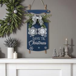 Enchanted Forest® 23" Blue Wooden Christmas Countdown Calendar Porch ...