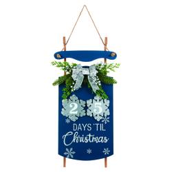 Enchanted Forest® 23" Blue Wooden Christmas Countdown Calendar Porch ...