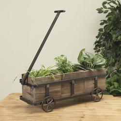 Enchanted Garden™ 26-3/4" Wood & Metal Antique Wagon at Menards®