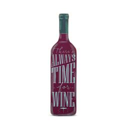 16" Wood Wine Bottle Wall Art - Time for Wine at Menards®