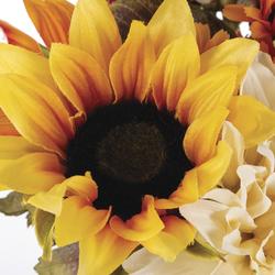 Pumpkin Hollow™ 21" Sunflower and Dahlia Fall Floral Arrangement at ...