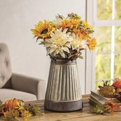 Pumpkin Hollow™ 21" Sunflower and Dahlia Fall Floral Arrangement at ...