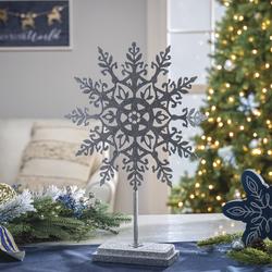 Enchanted Forest® 17-1/2" Silver Metal Snowflake Tabletop Décor at Menards®