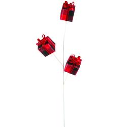 Enchanted Forest® 28" Red & Black Presents Holiday Pick at Menards®