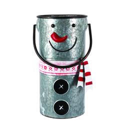 Enchanted Forest® 15-3/4" Galvanized Snowman Bucket at Menards®