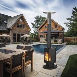 Backyard Creations® 80-3/4" Patio Pellet Heater at Menards®