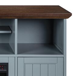 Pleasant Hearth® Hensley 56" Teal Infrared Electric Fireplace ...