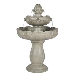 Enchanted Garden® 3'4" Tiered Magnolia Falls Outdoor Water Fountain at ...