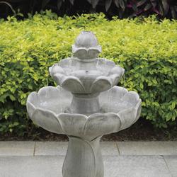 Enchanted Garden® 3'4" Tiered Magnolia Falls Outdoor Water Fountain at ...