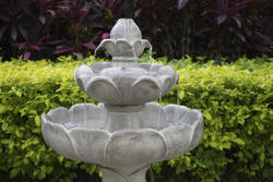 Enchanted Garden® 3'4" Tiered Magnolia Falls Outdoor Water Fountain at ...