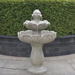 Enchanted Garden® 3'4" Tiered Magnolia Falls Outdoor Water Fountain at ...