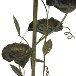 Enchanted Garden® 3'1-7/8" Tiered Parasol Garden Outdoor Water Fountain ...