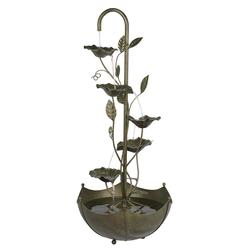 Enchanted Garden® 3'1-7/8" Tiered Parasol Garden Outdoor Water Fountain ...
