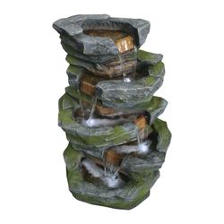 Enchanted Garden® 3'3-7/8" Tiered High Cliff Outdoor Water Fountain at ...