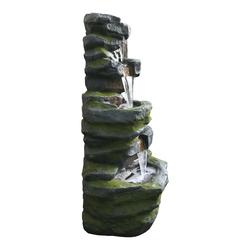 Enchanted Garden® 3'3-7/8" Tiered High Cliff Outdoor Water Fountain at ...