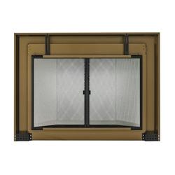 Pleasant Hearth Gavin 30"H Heritage Brass Glass Fireplace Door at Menards®