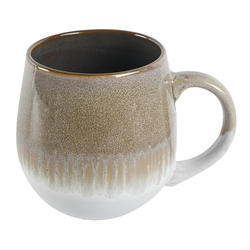 Avery Creek 19 ounce Coffee Mug Brown Belly Shape Reactive Stoneware at ...