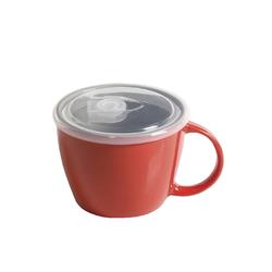 On the Go 25 ounce Soup Mug/Coffee Mug with Vented Lid Red Two Tone ...