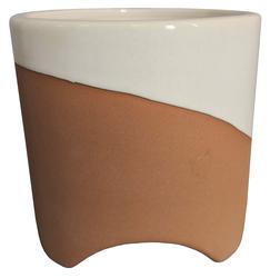 5" Brown Swoop Ceramic Planter at Menards®
