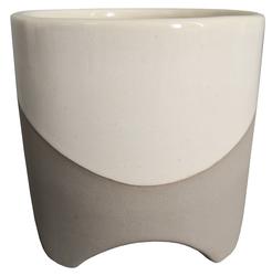 5" Gray Swoop Ceramic Planter at Menards®