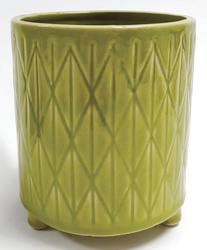 5" Green Diamond Ceramic Planter at Menards®