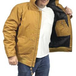 RW Rugged Wear® Men's Brown Duck Heavy-Duty Insulated Work Jacket - XX ...