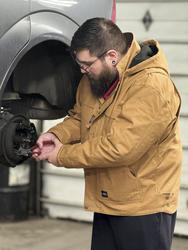 RW Rugged Wear® Men's Brown Duck Heavy-Duty Contractor Coat - Large at ...