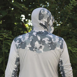 Mountainaire Men's Blue Smoke Poly Performance Long Sleeve Hooded Tee ...