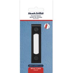 Heath Zenith Black Lighted Wired Doorbell Push Button at Menards®