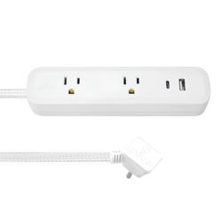 Globe Electric 2-Outlet 2-USB White Power Strip with 6' Cord at Menards®