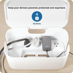Globe Electric PowerHub™ Cable Management Box with 4- Outlet Surge ...