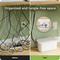 Globe Electric PowerHub™ Cable Management Box with 4- Outlet Surge ...