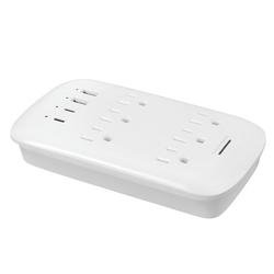 Globe Electric 6-Outlet 2 USB-A & 2 USB-C White Surge Wall Tap at Menards®