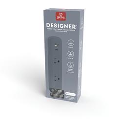 Globe Electric 2-Outlet 2-USB Gray Power Strip with 6' Cord at Menards®