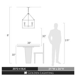 Photon Lighting® Samson 4-Light Matte Black Chandelier at Menards®