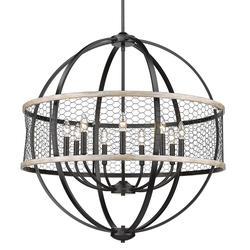 Photon Lighting® Cainon 9-Light Matte Black Chandelier at Menards®