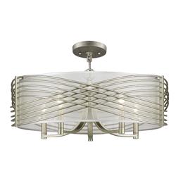 Photon Lighting® Maya 5-Light White Gold Semi-Flush Mount Ceiling Light ...