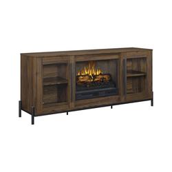 Whalen Vernon 62" Warm Brown Cherry Electric Fireplace Entertainment ...