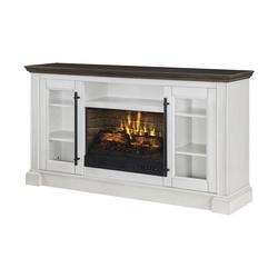 Whalen Hutchinson 65" Weathered Ivory Electric Fireplace Entertainment ...