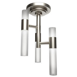 Good Earth Lighting Noella Brushed Nickel Integrated LED Flush Mount ...